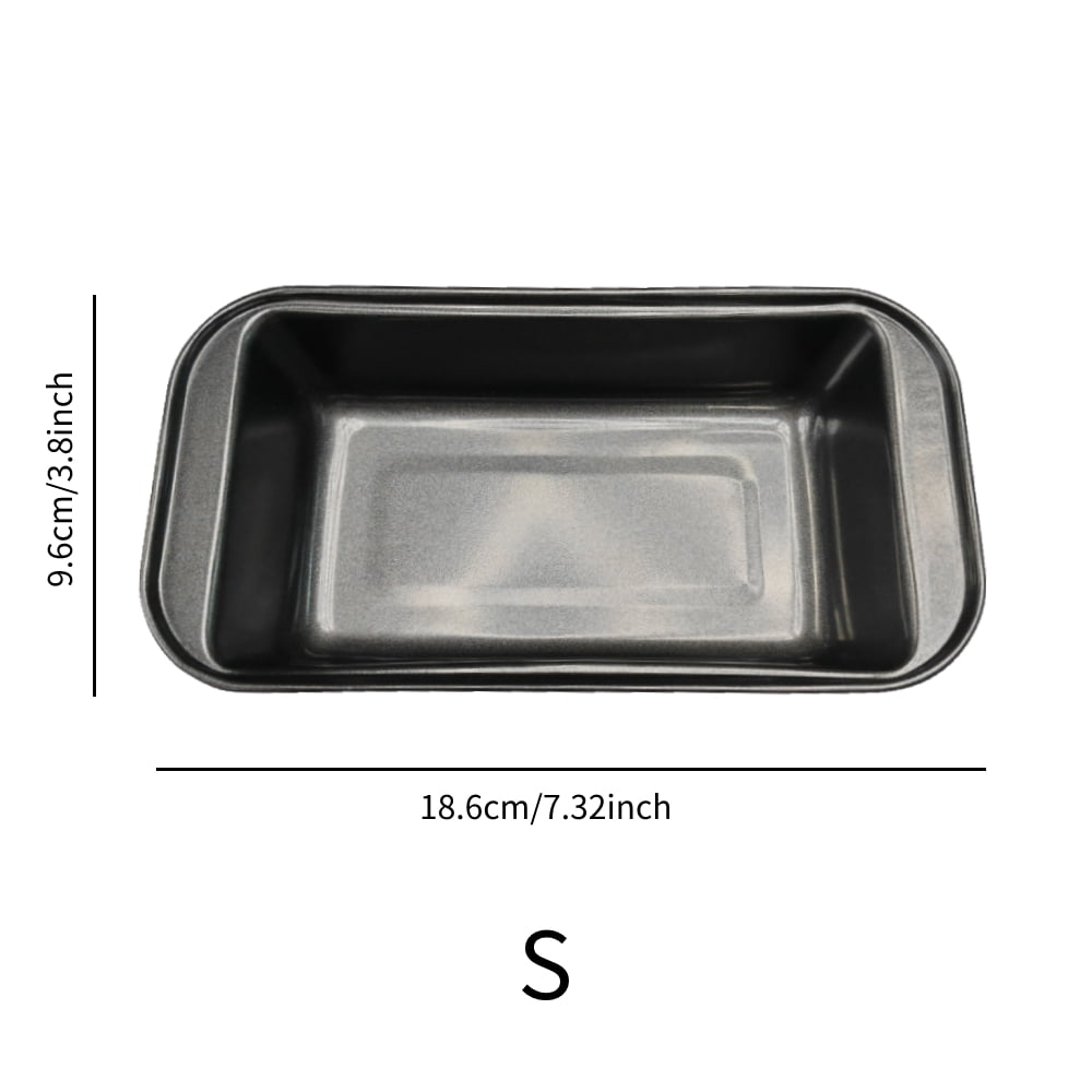 3Pcs Rectangular Baking Bread Loaf Pan,Gray Carbon Steel Nonstick Loaf ...