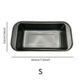 3Pcs Rectangular Baking Bread Loaf Pan,Gray Carbon Steel Nonstick Loaf ...