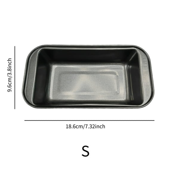 3Pcs Rectangular Baking Bread Loaf Pan,Gray Carbon Steel Nonstick Loaf ...