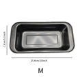 3Pcs Rectangular Baking Bread Loaf Pan,Gray Carbon Steel Nonstick Loaf ...