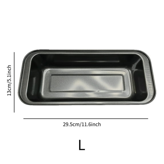 3Pcs Rectangular Baking Bread Loaf Pan,Gray Carbon Steel Nonstick Loaf ...