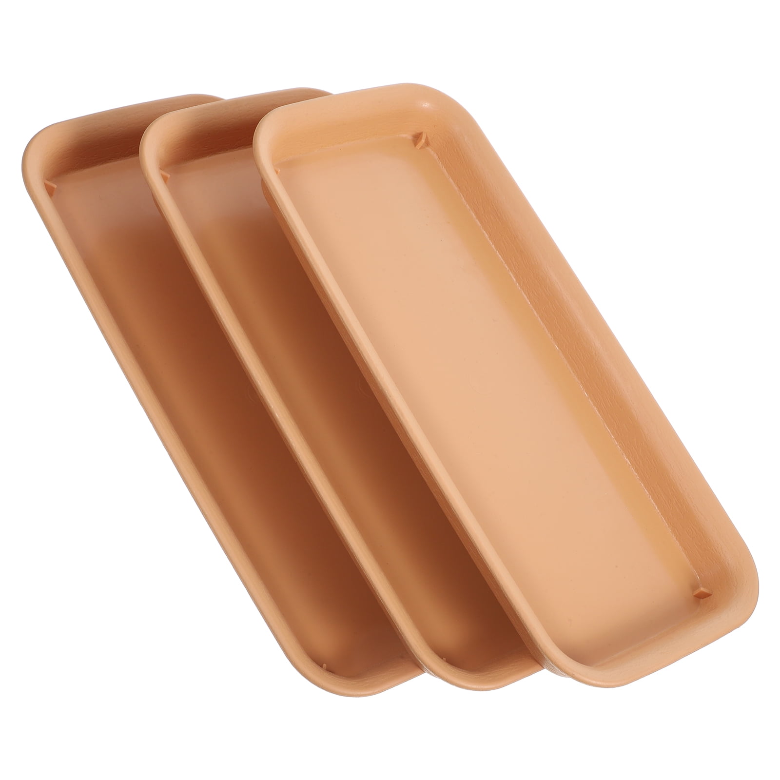 3Pcs Rectangular Planter Tray Large Flower Pot Tray Planter Saucer Tray ...