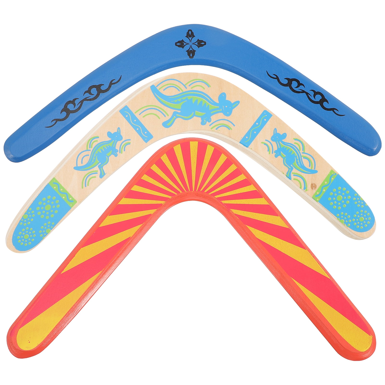 3Pcs Returning Boomerang Children Boomerang Wood Flying Boomerang ...