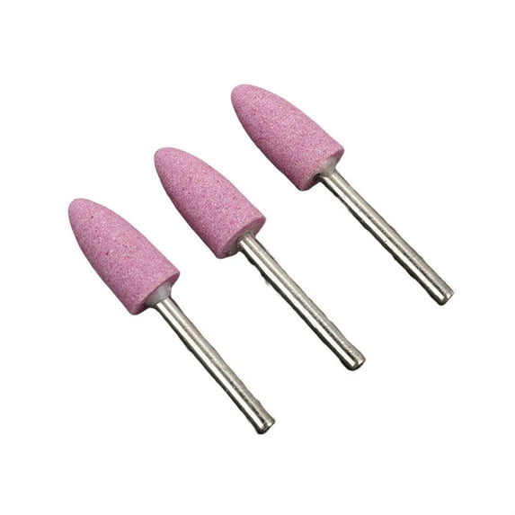 3Pcs Rotary Head Abrasive Mounted Stones For Jewelry & Nail Polishing ...