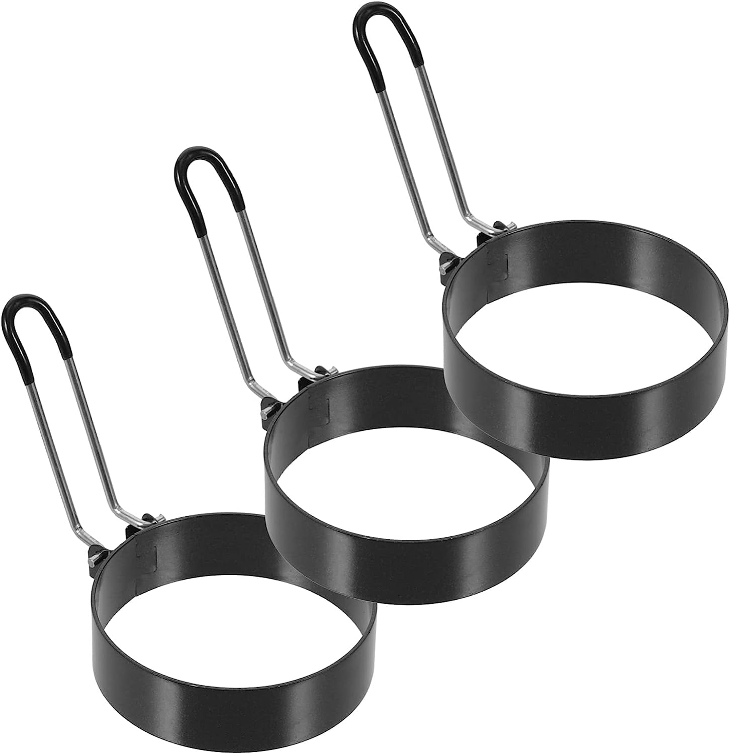 3Pcs Round Egg Rings Stainless Steel Egg Shaper Crumpet Ring Pancake ...