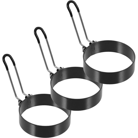 3Pcs Round Egg Rings Stainless Steel Egg Shaper Crumpet Ring Pancake ...