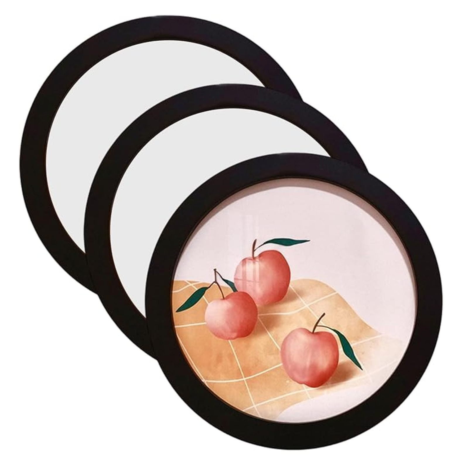 3Pcs Round Picture Frame, 8 Inch Round Frame for Wall Mounting Display ...