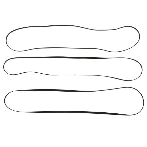 Set of 3 Black Rubber Replacement Belts for Phonograph Record Players ...