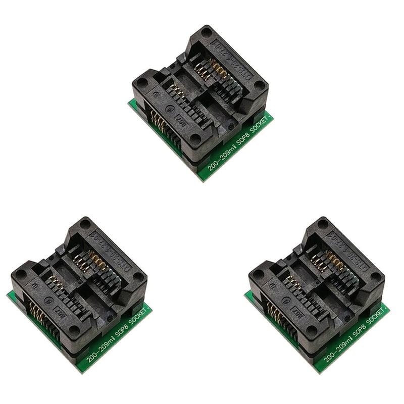 3Pcs SOP8 to DIP8 SOP8 Turn DIP8 SOIC8 to DIP8 IC Socket Programmer Adapter Socket for Wide ...