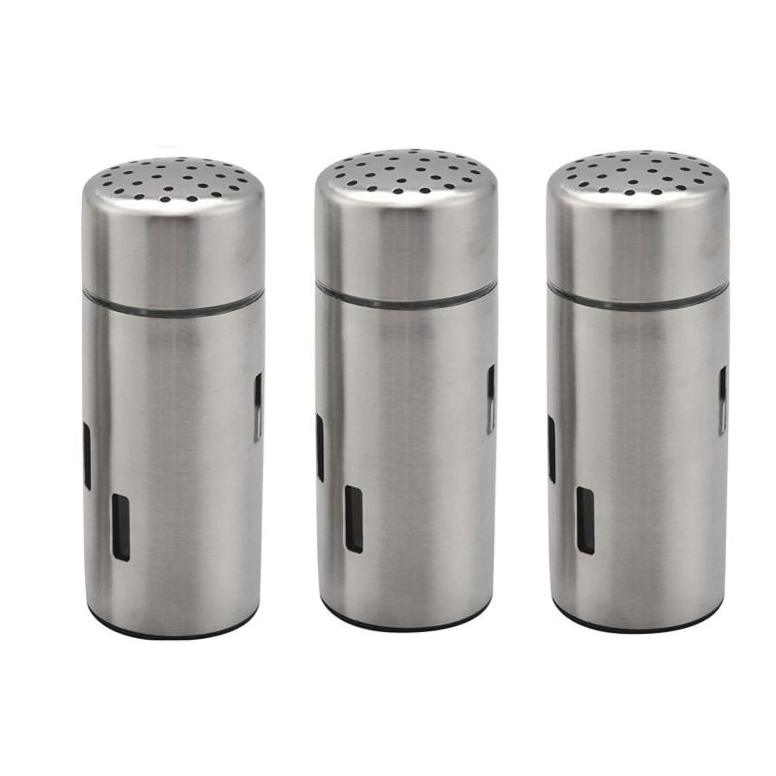 3Pcs Salt and Pepper Shakers, Stainless Steel Spice Shaker - Walmart.com