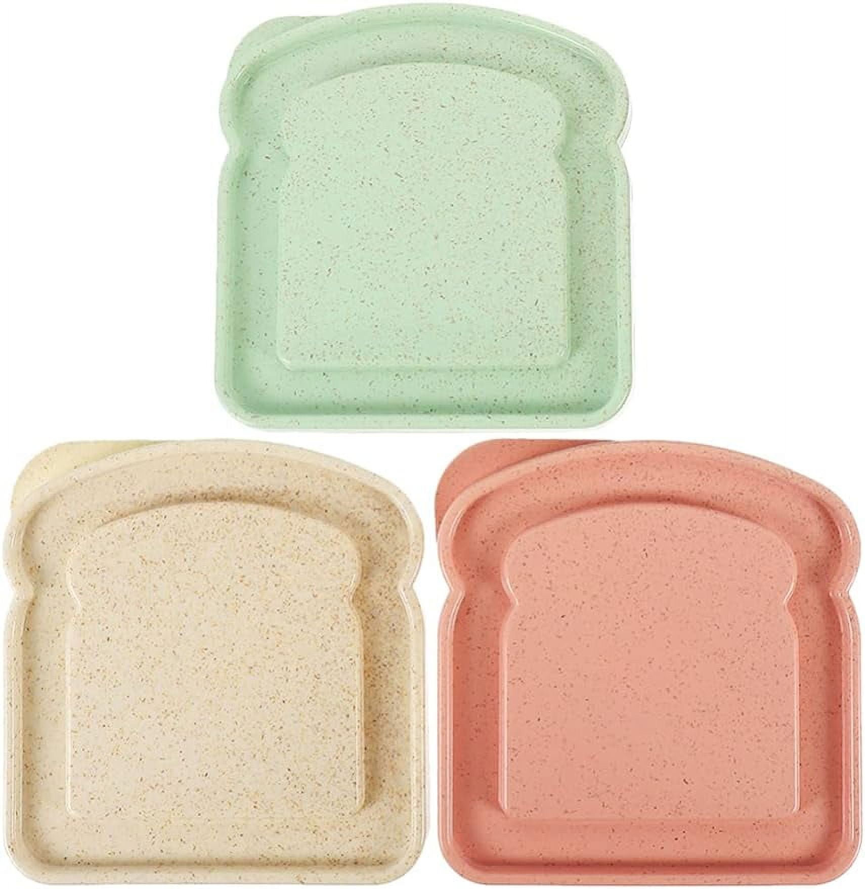 3Pcs Sandwich Containers Toast Shape Sandwich Box Toast Fresh Keeper ...