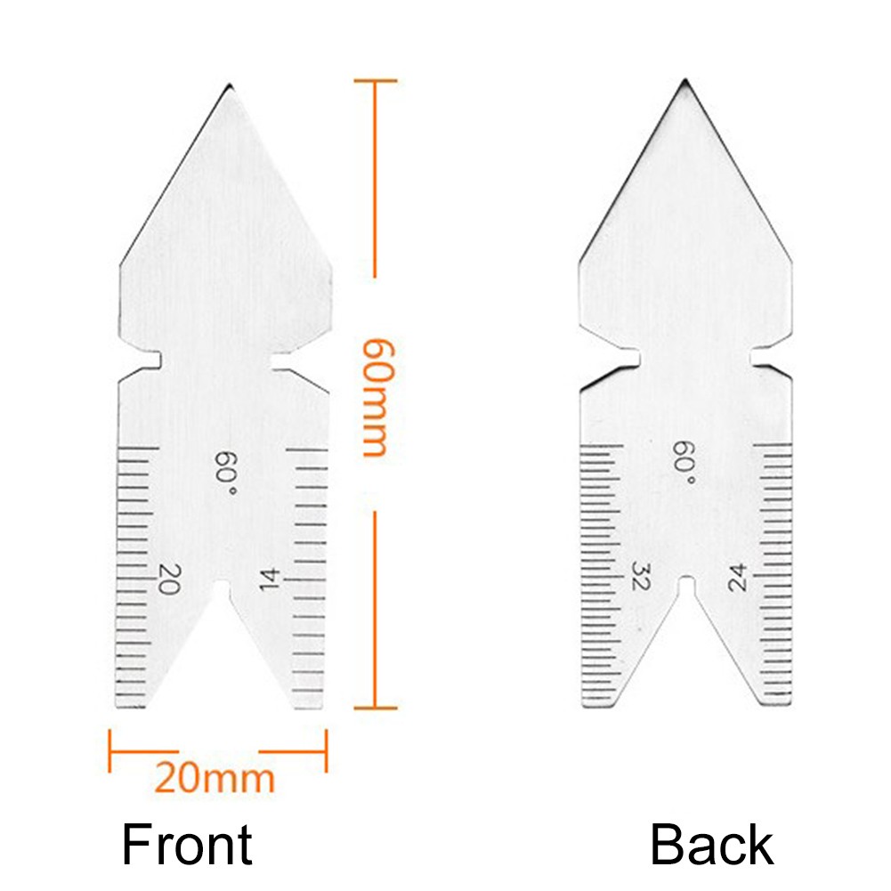 3Pcs Screw Thread Center Gauge Angle Template Pitch Gauge Measuring ...