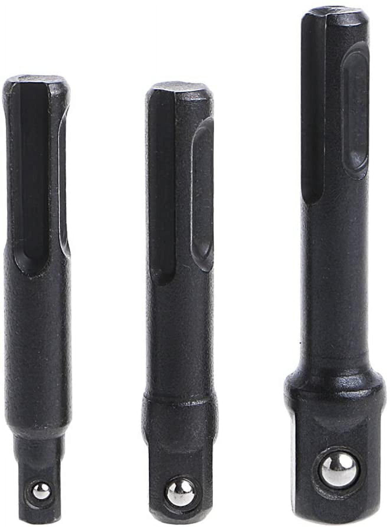 3Pcs Sds Plus Socket Screwdriver Set 1/4"/3/8" 1/2" Chuck Adapter ...