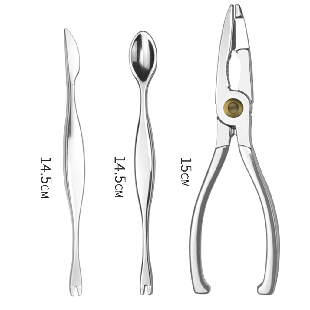 3Pcs Seafood Tools Crab Nut Forks Set Opener Shellfish Lobster Toilet ...