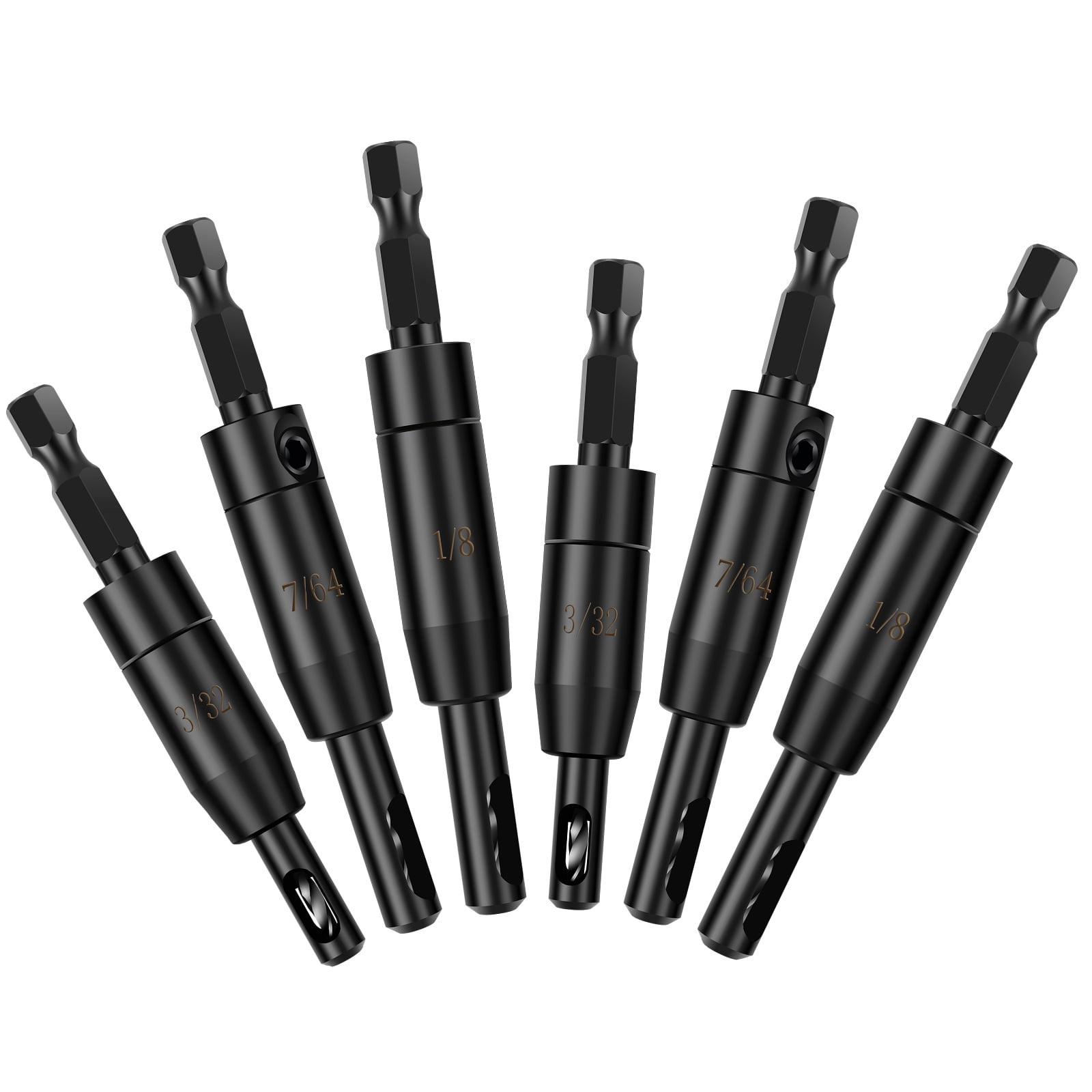 3Pcs Self Centering Drill Bit Set 1/4 inch Hex Shank Centering Hinge ...