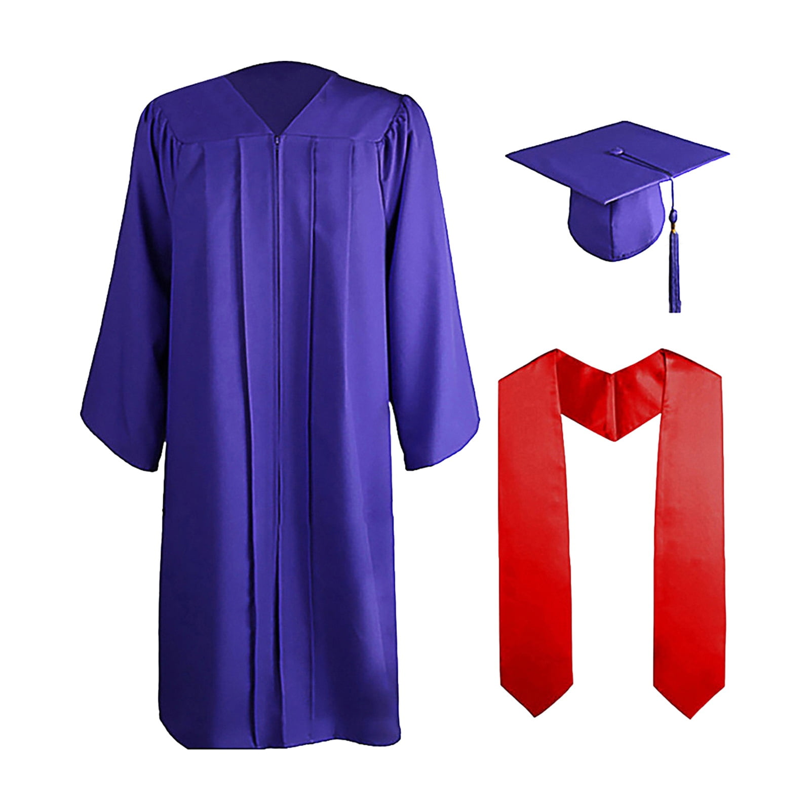 3Pcs/Set Adult Graduation Gown Hat Set Unisex School Uniform Cosplay ...