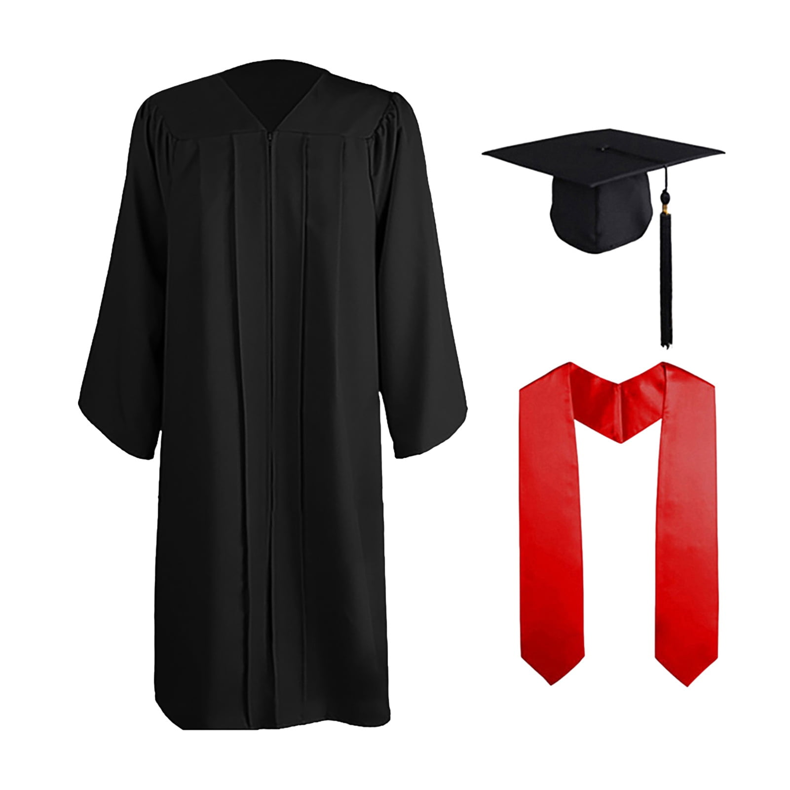 3Pcs/Set Adult Graduation Gown Hat Set Unisex School Uniform Cosplay ...