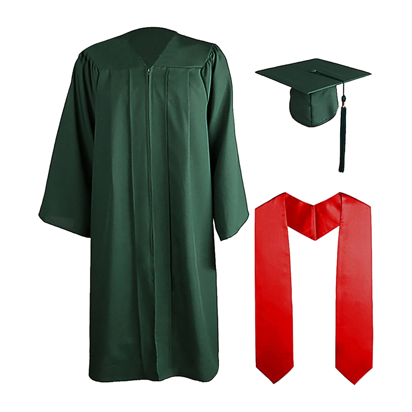 3Pcs/Set Adult Graduation Gown Hat Set Unisex School Uniform Cosplay ...