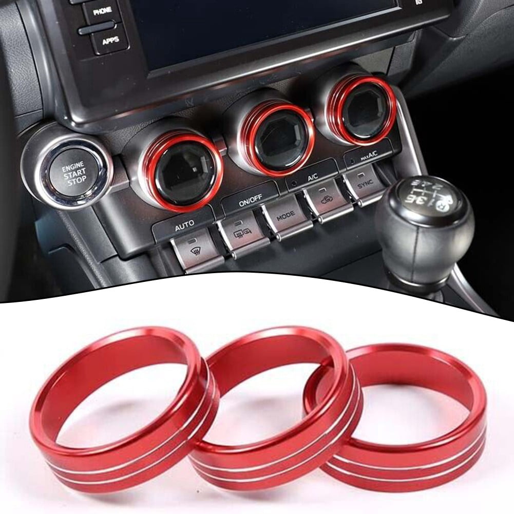 3Pcs/Set Center Console AC Knob Alloy Ring Trim Cover For GR86/ BRZ ...