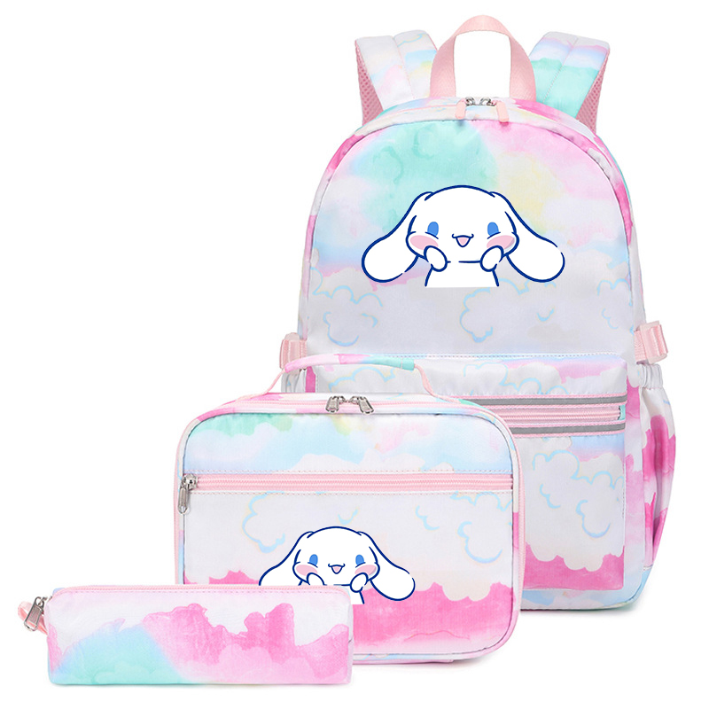 3Pcs/Set Cinnamoroll Teenager with Picnic Lunch Bag Waterproof Cartoon ...