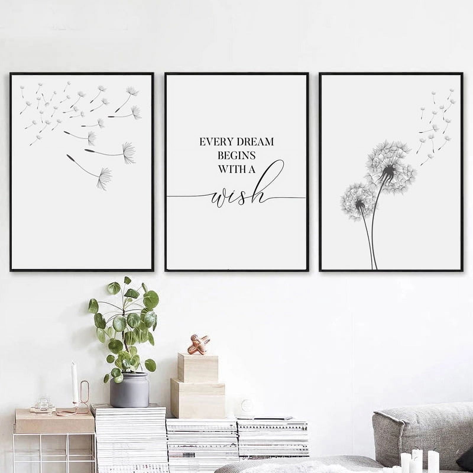 3Pcs/Set Dandelion Canvas Wall Art Paintings for Living Room Canvas ...