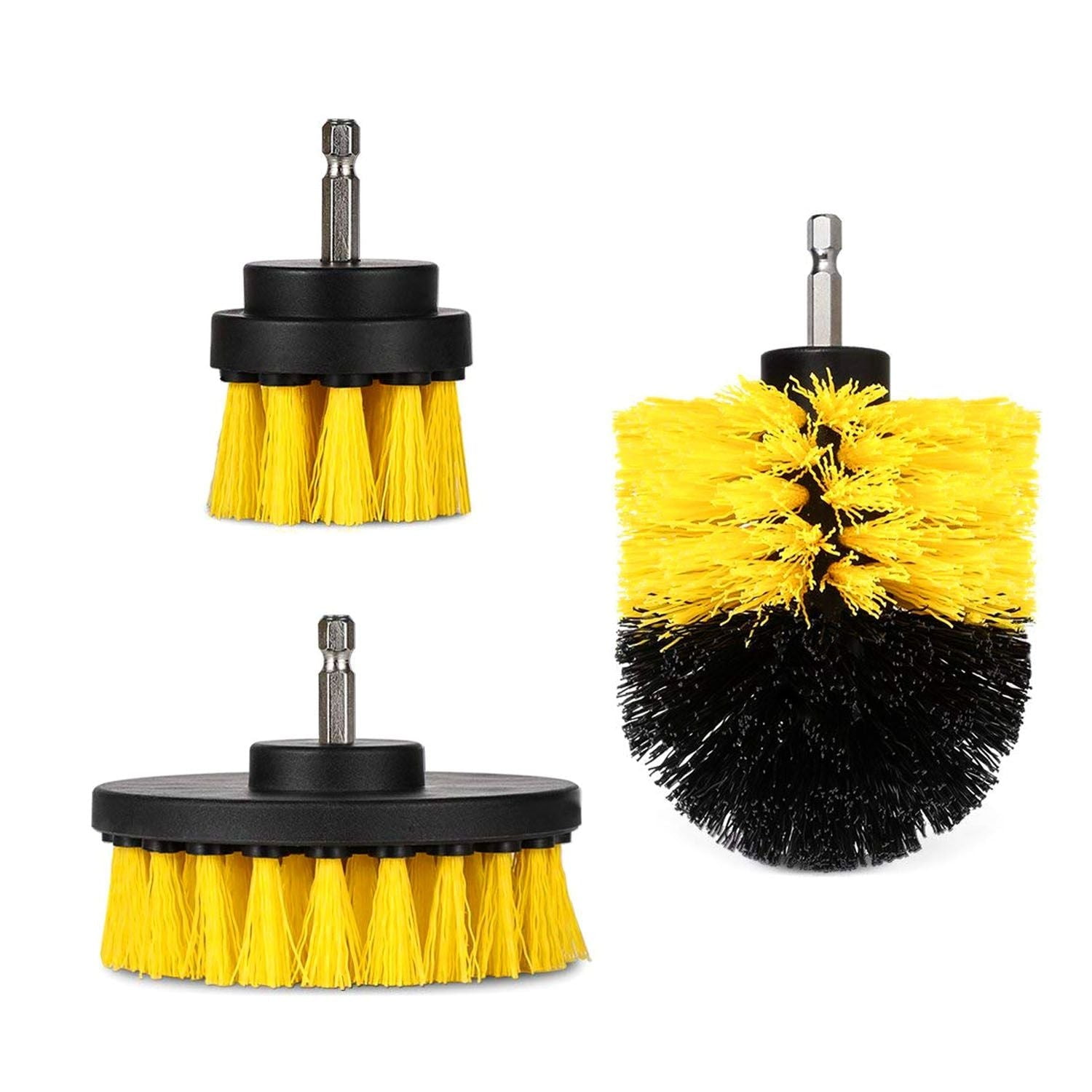 3Pcs/Set Drill Brush Power Scrubber Cleaning Brush for Car Carpet Wall ...