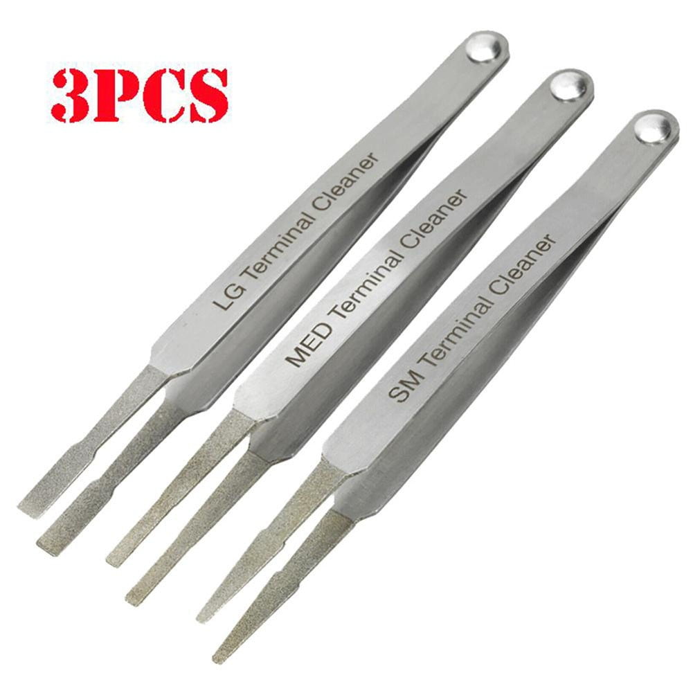 3Pcs/Set Electric Terminal Cleaner Kit Spade Pin Connector Tweezer ...