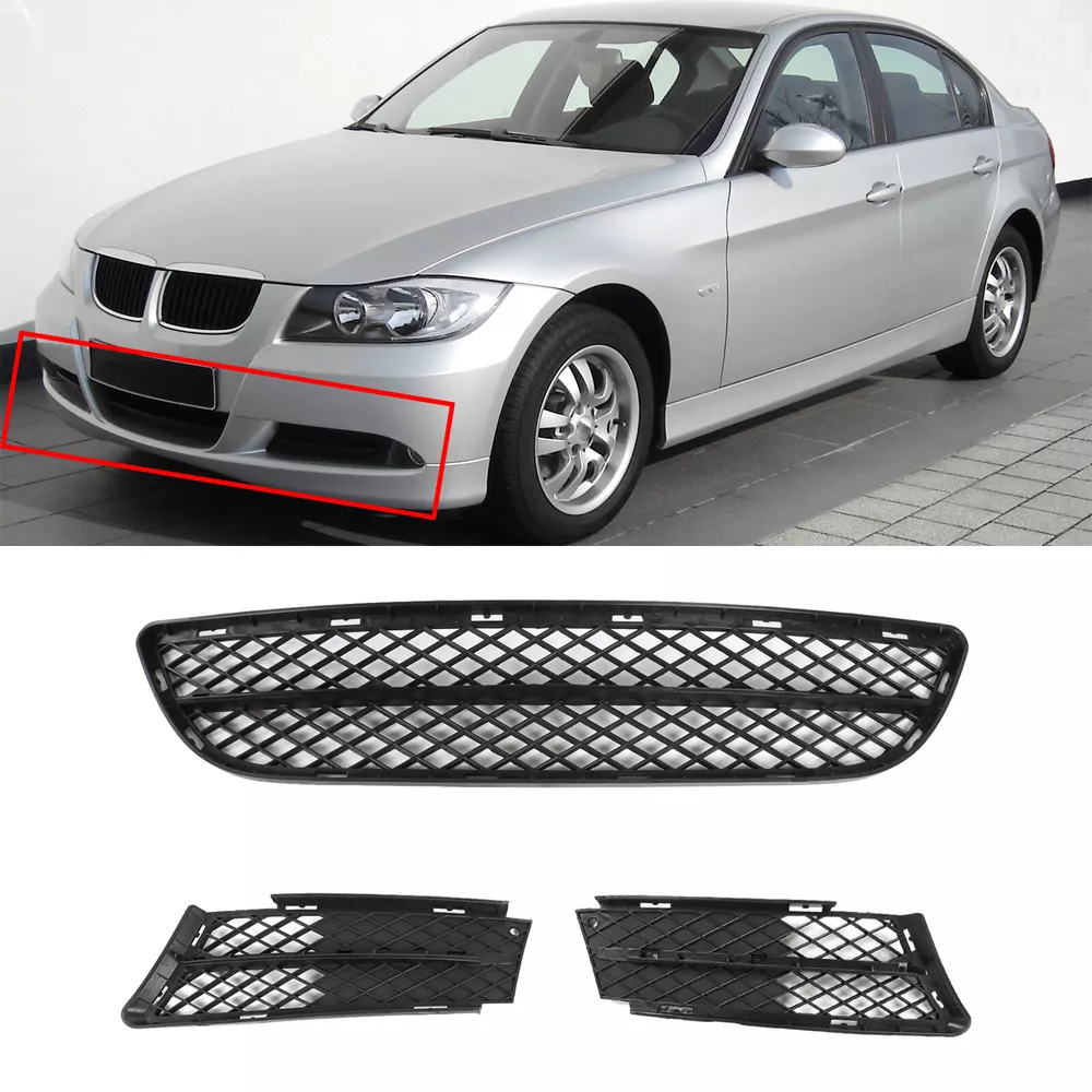 3Pcs Set Front Lower Bumper Grille Cover For BMW 3 Series 06-08 E90 E91 - Walmart.com
