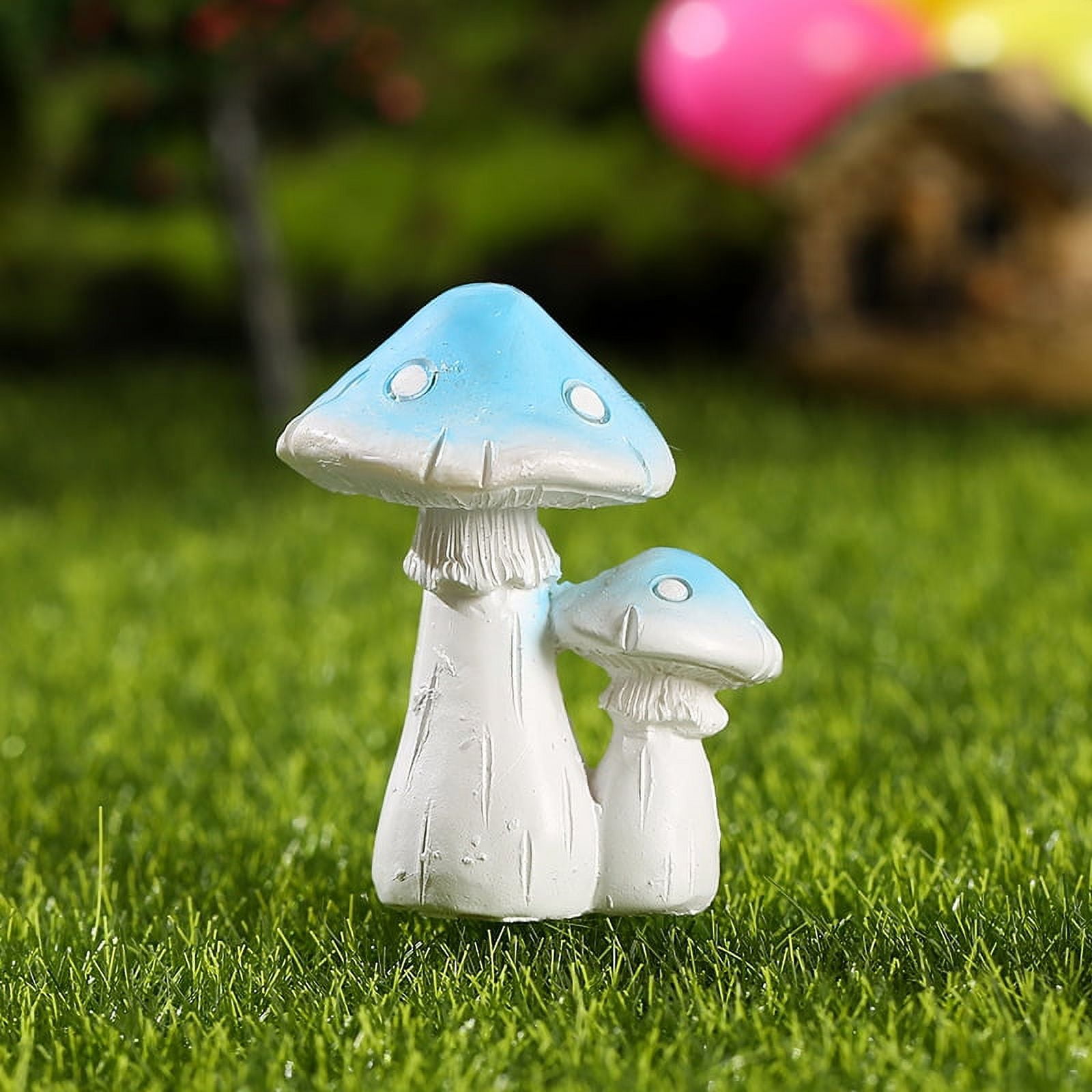 3Pcs /Set Garden Statues and Figurines Mushroom Statue Decor Ceramic ...
