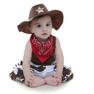Bilo Baby Boy Sheriff Cowboy Overalls, Hat and Handkerchief 3-pc (12-18 ...