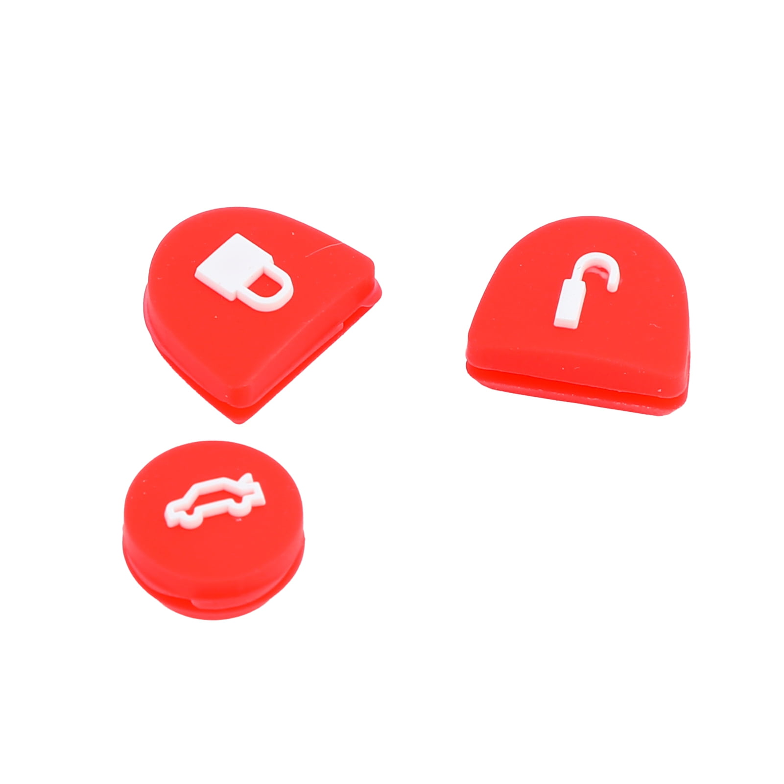 3Pcs/Set Key Button Lock/Unlock/Trunk Standard Red Remote Key Button ...