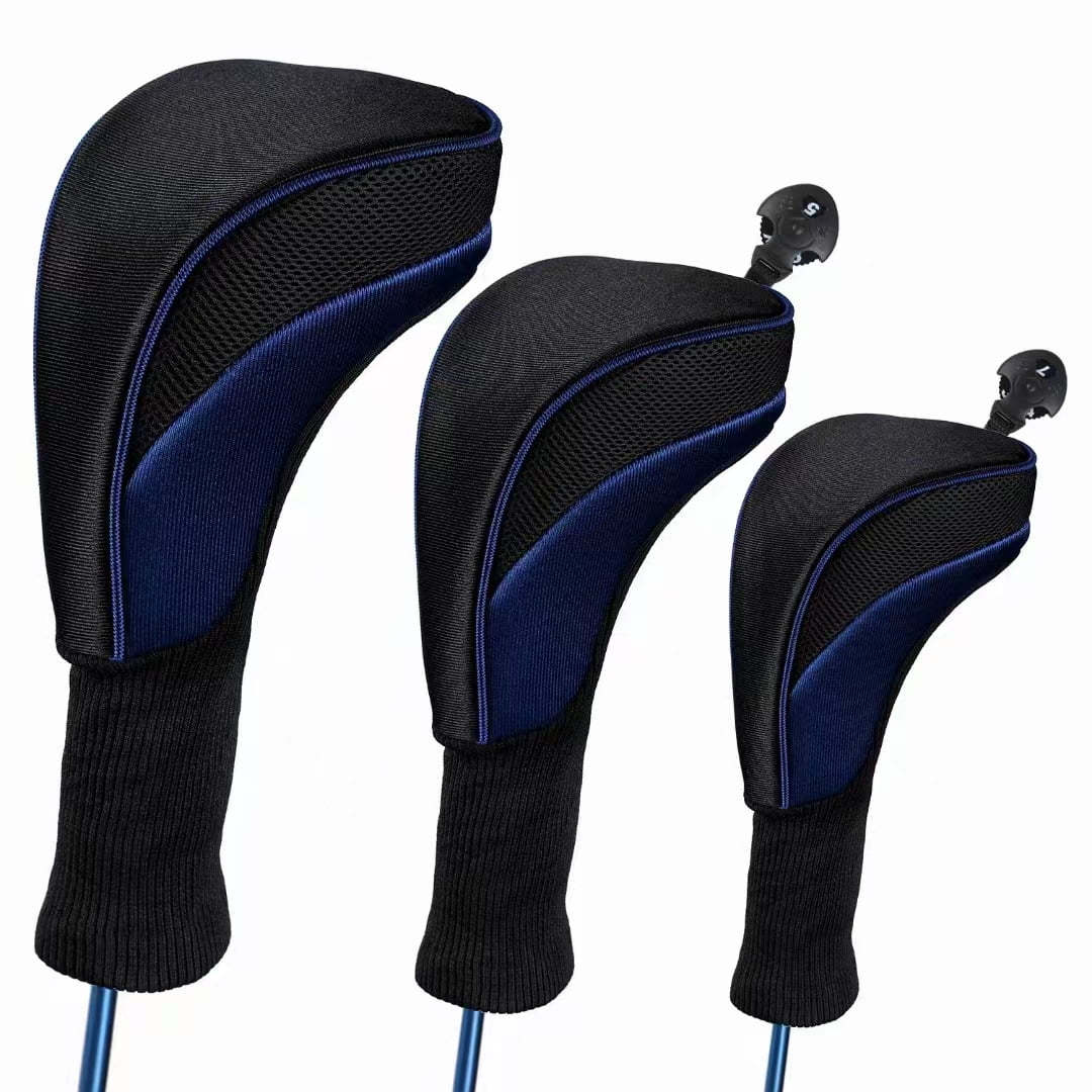 3Pcs/Set Long Neck Golf Club Head Covers for Fairway Wood Driver ...