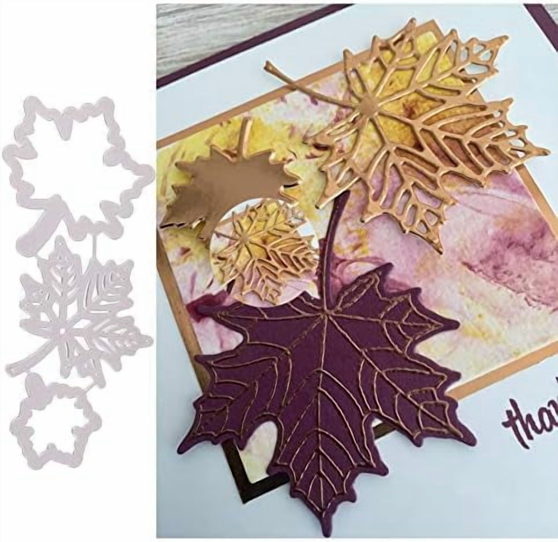 3Pcs Set Maple Leaf Metal Cutting Dies & Stencils for DIY Scrapbooking ...