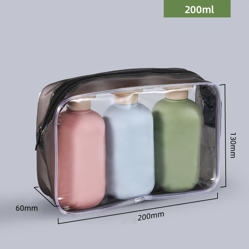 3Pcs/Set Refillable Bottle 100/200ml Soft Silicone Lotion Container ...