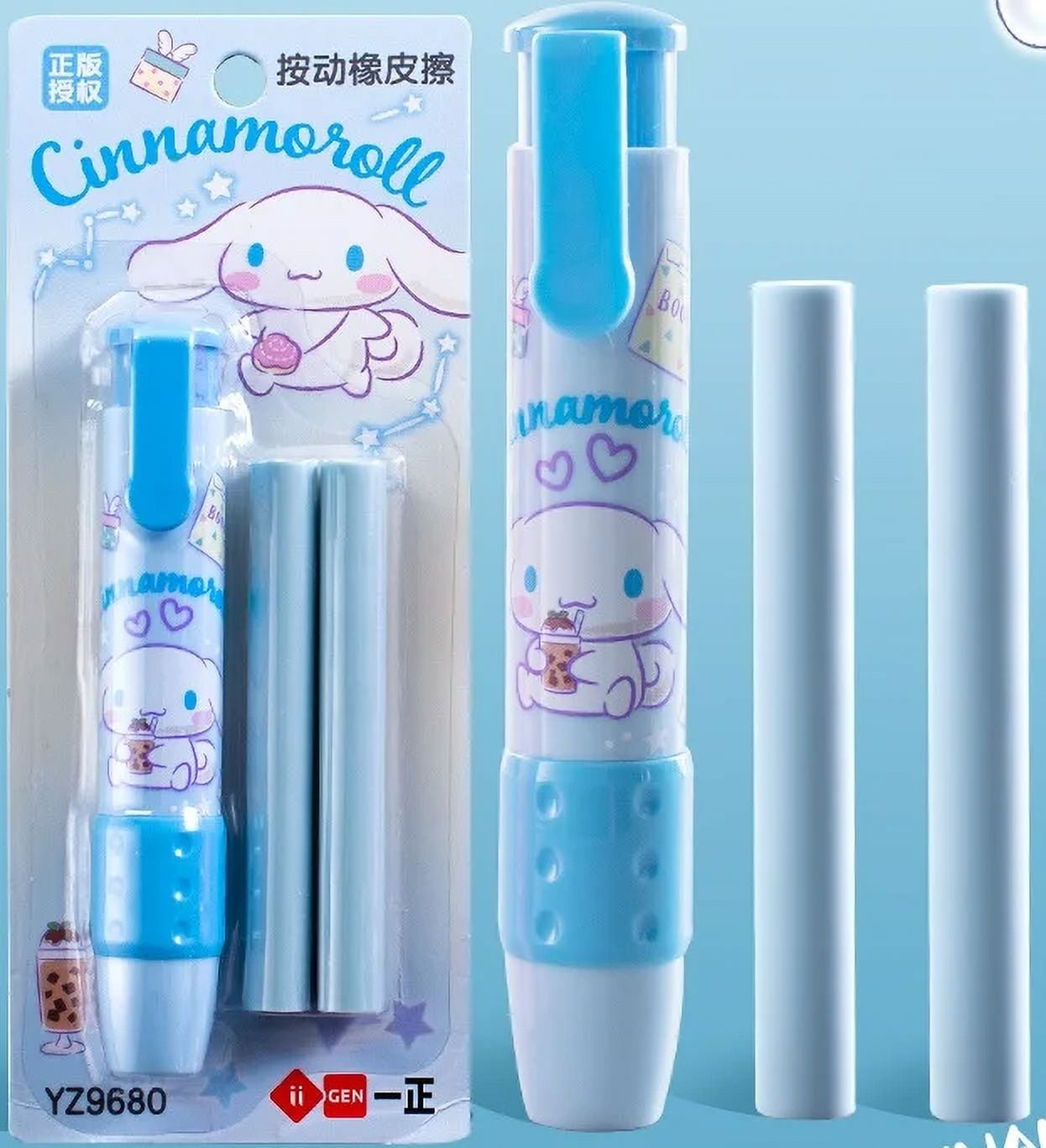 3Pcs/Set Sanrio Cute pattern Pen type retractable erasers student ...
