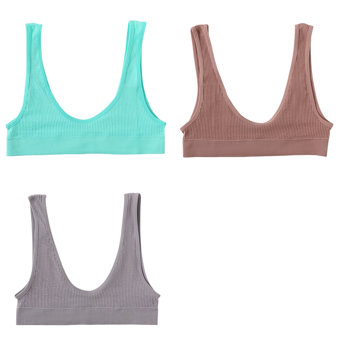 3Pcs/Set Seamless Bras For Women Push Up U Shape Bra Nonwire Underwear ...