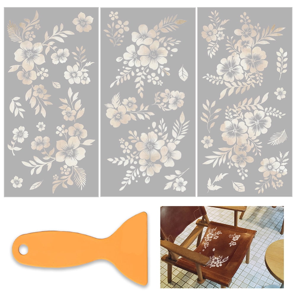 3Pcs/Set Wildflower Rub on Transfers for Furniture and Craft 6x12 Inch ...