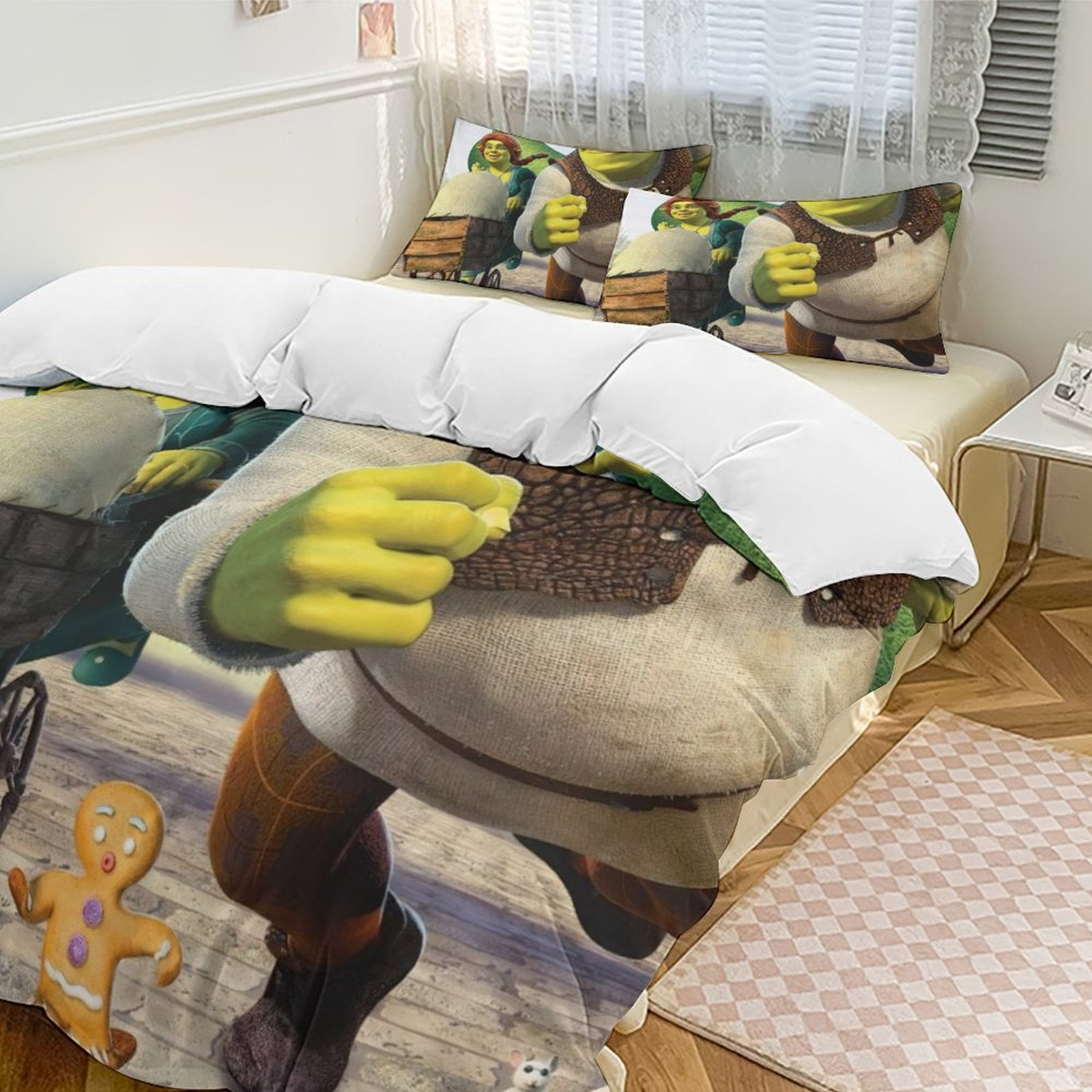 3Pcs Shrek Theme Room Decor Comforter Bedding Set Comforter Printed ...