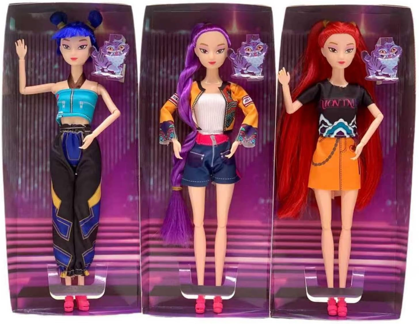 3Pcs Singer Dolls with Music, Action Figure Dolls, Rumi/Zoey/Mira Doll ...