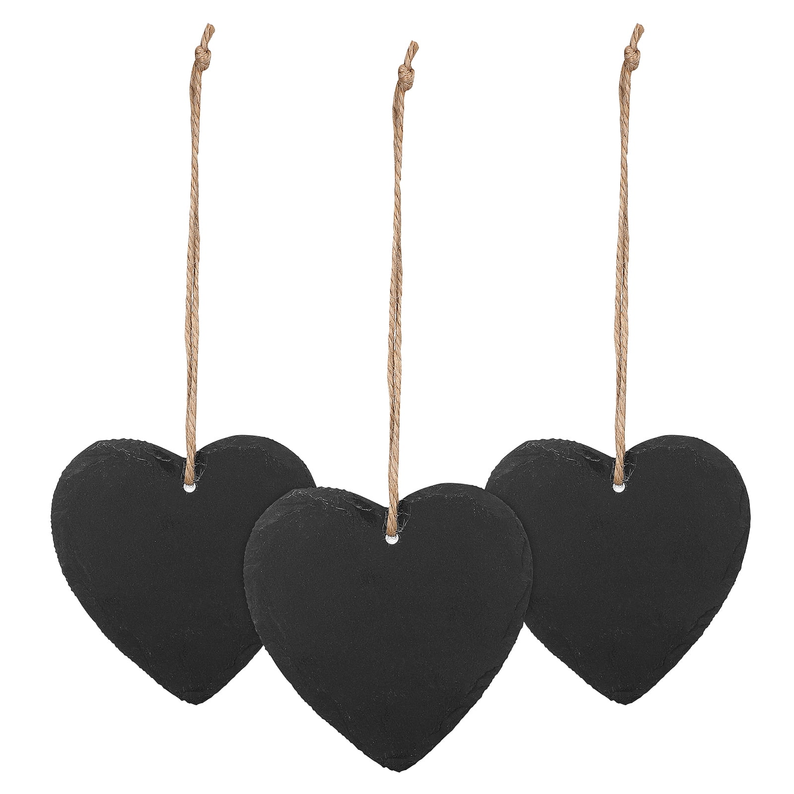 3Pcs Slate Labels Heart Shaped Memo Board Slate Tags Food Sign Garden ...