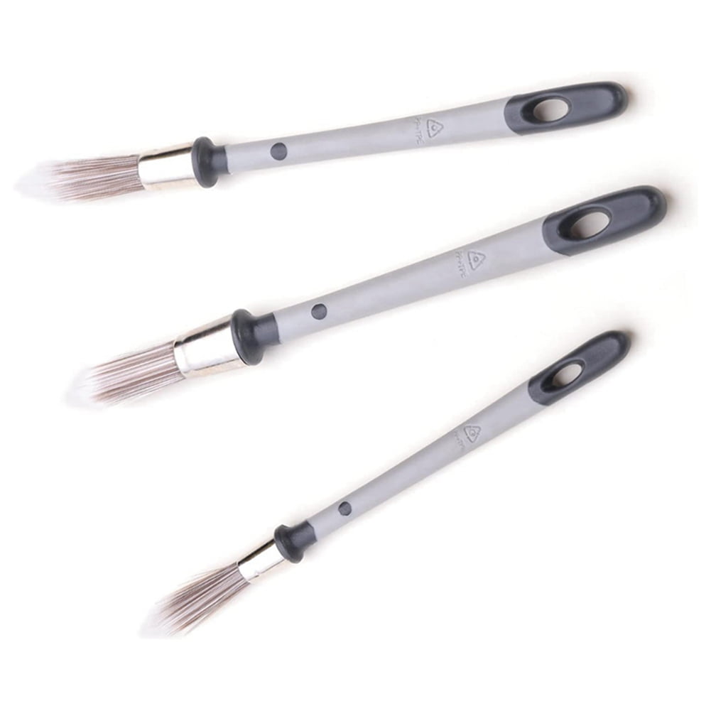 3Pcs Small Paint Brush, Brushes for Walls, Touch Up, Baseboards, Wall ...