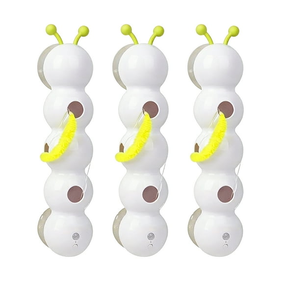 3Pcs Smart Motion Cat Toy with Worm Design, Prey Simulation Motion ...