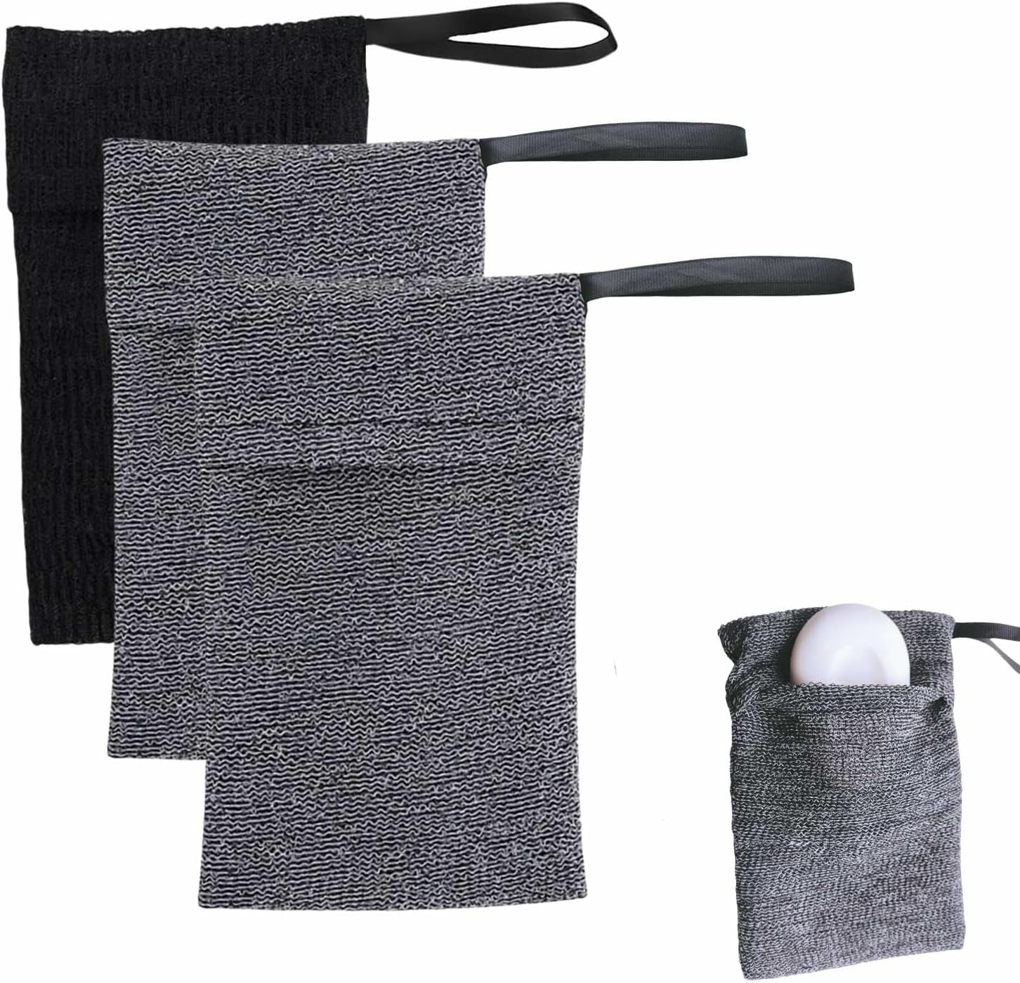 3Pcs Soap Bag,Soap Saver Bag,Mesh Exfoliating Bar Soap Pouch for ...