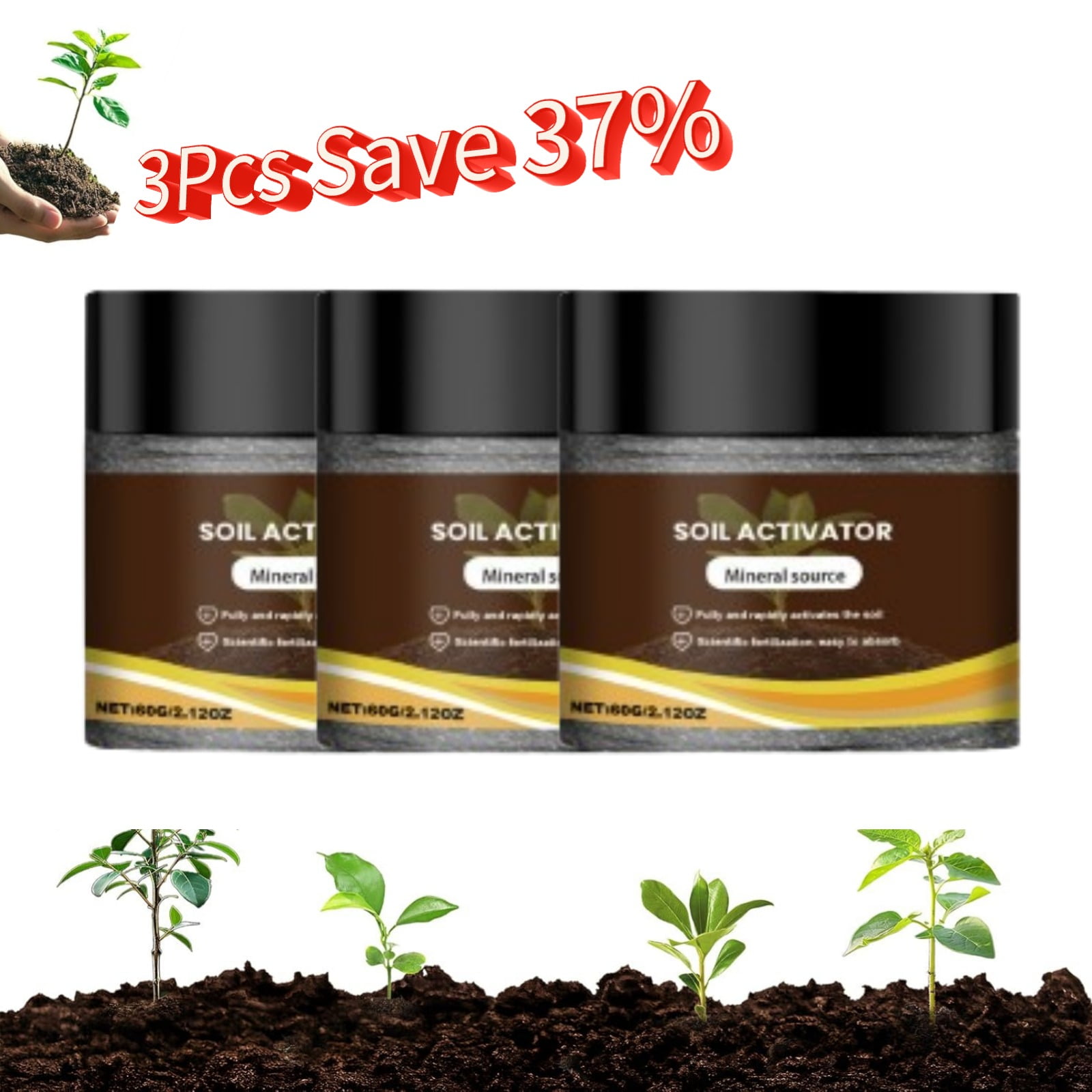 3Pcs Soil Activated, 2025 Organic Soil Activator & Plant Fertilizer for Raised Garden Beds ...