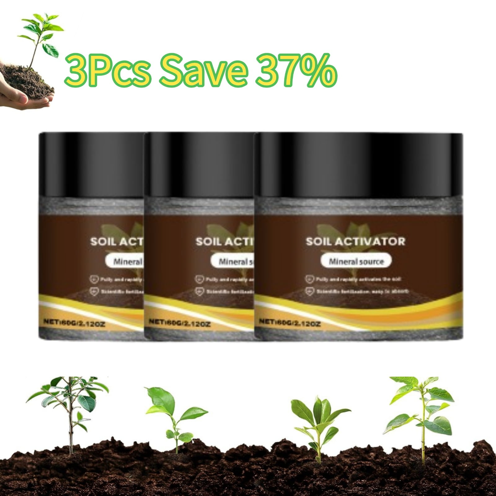 3Pcs Soil Activator, Professional Bone Meal Fertilizer, Dirt Health ...