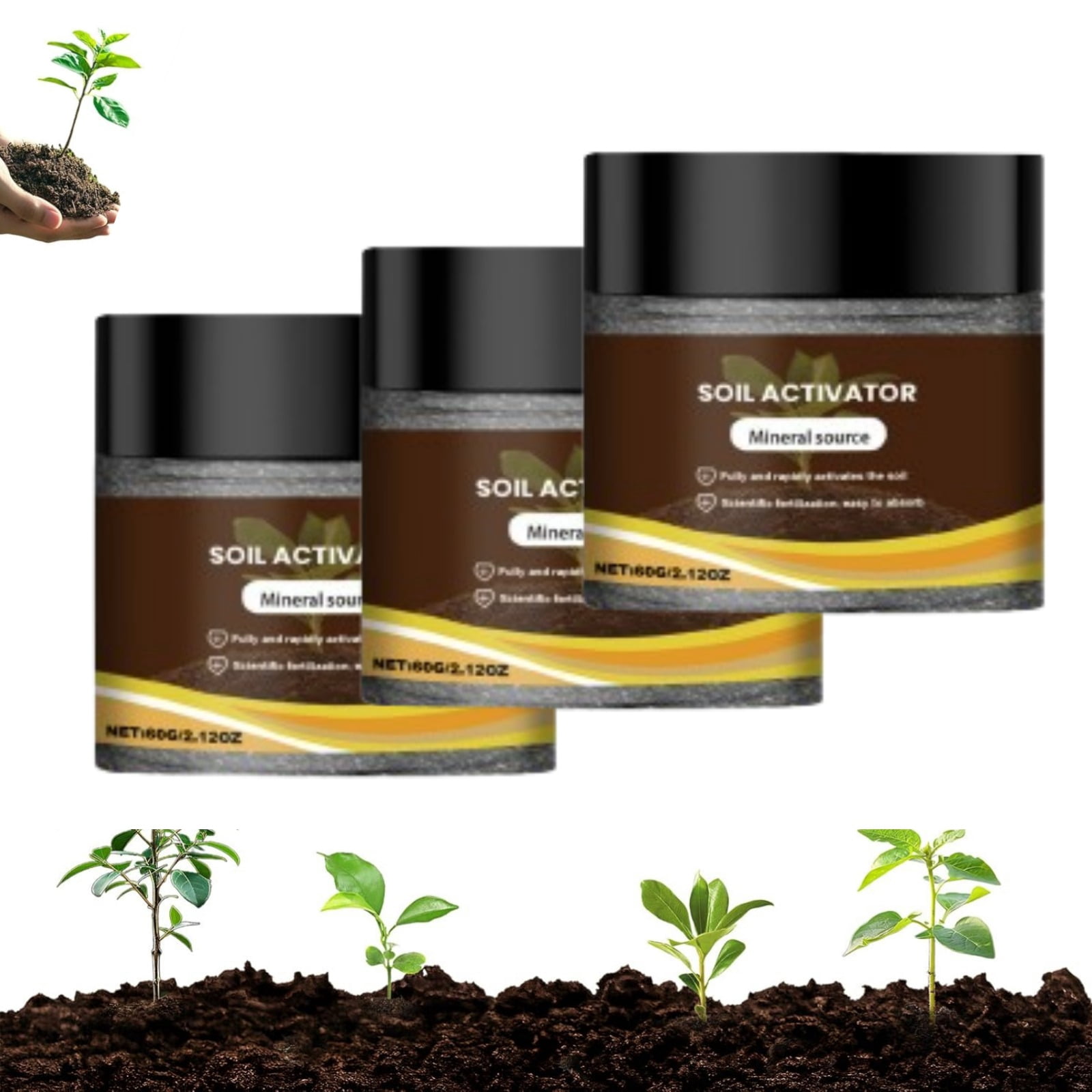 3Pcs Soil Activator, Professional Bone Meal Fertilizer, Dirt Health ...