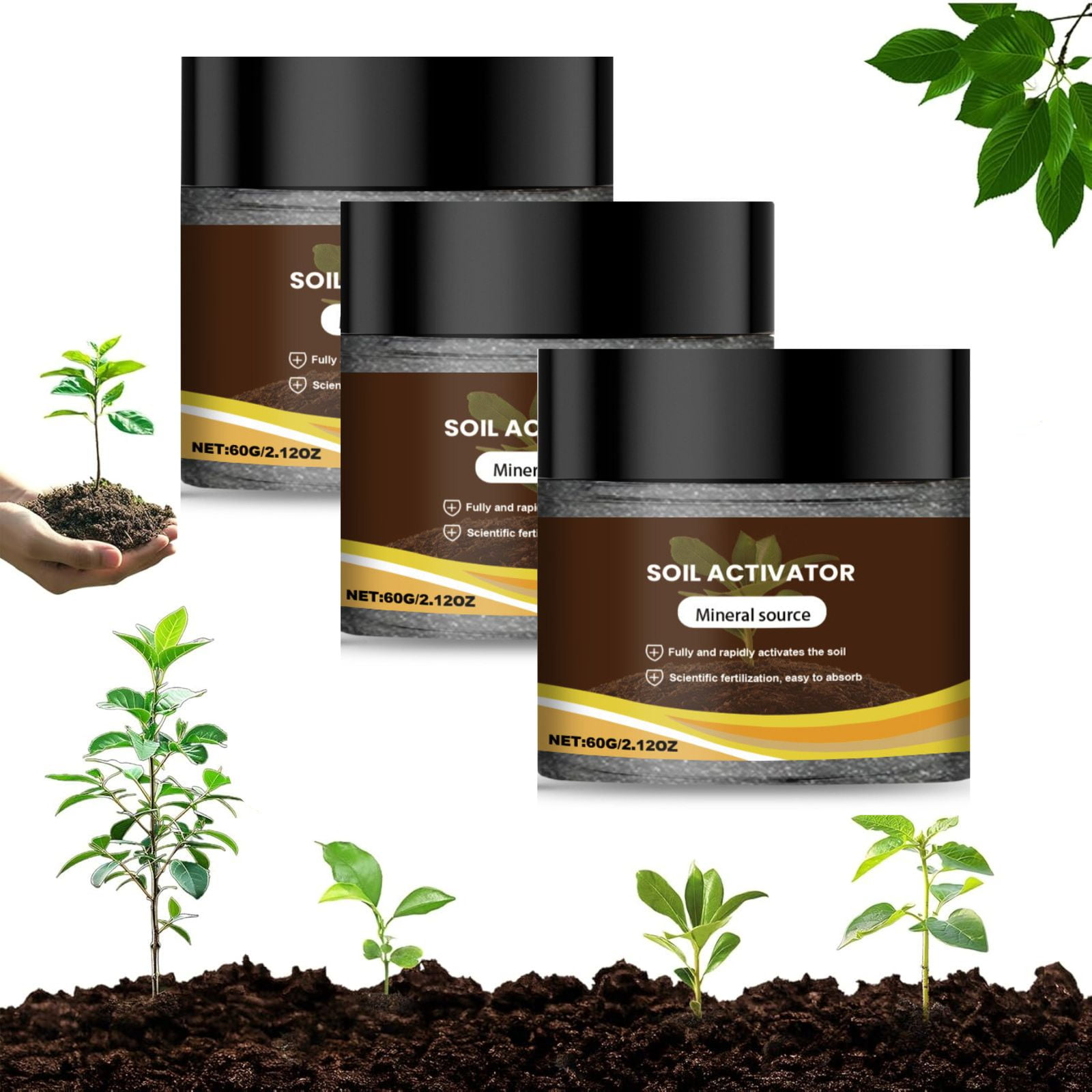 3Pcs Soil Activator, Softmildty Soil Activated Treasure, 2025 Organic Soils Activator & Plant ...