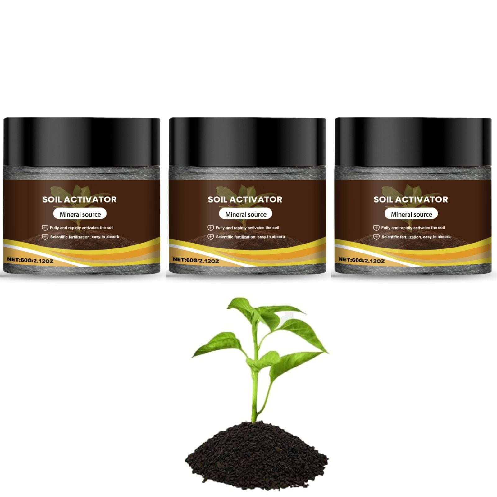 3Pcs Soil Pro Activator, Liquid Fertilizer for Indoor & Outdoor Plants ...