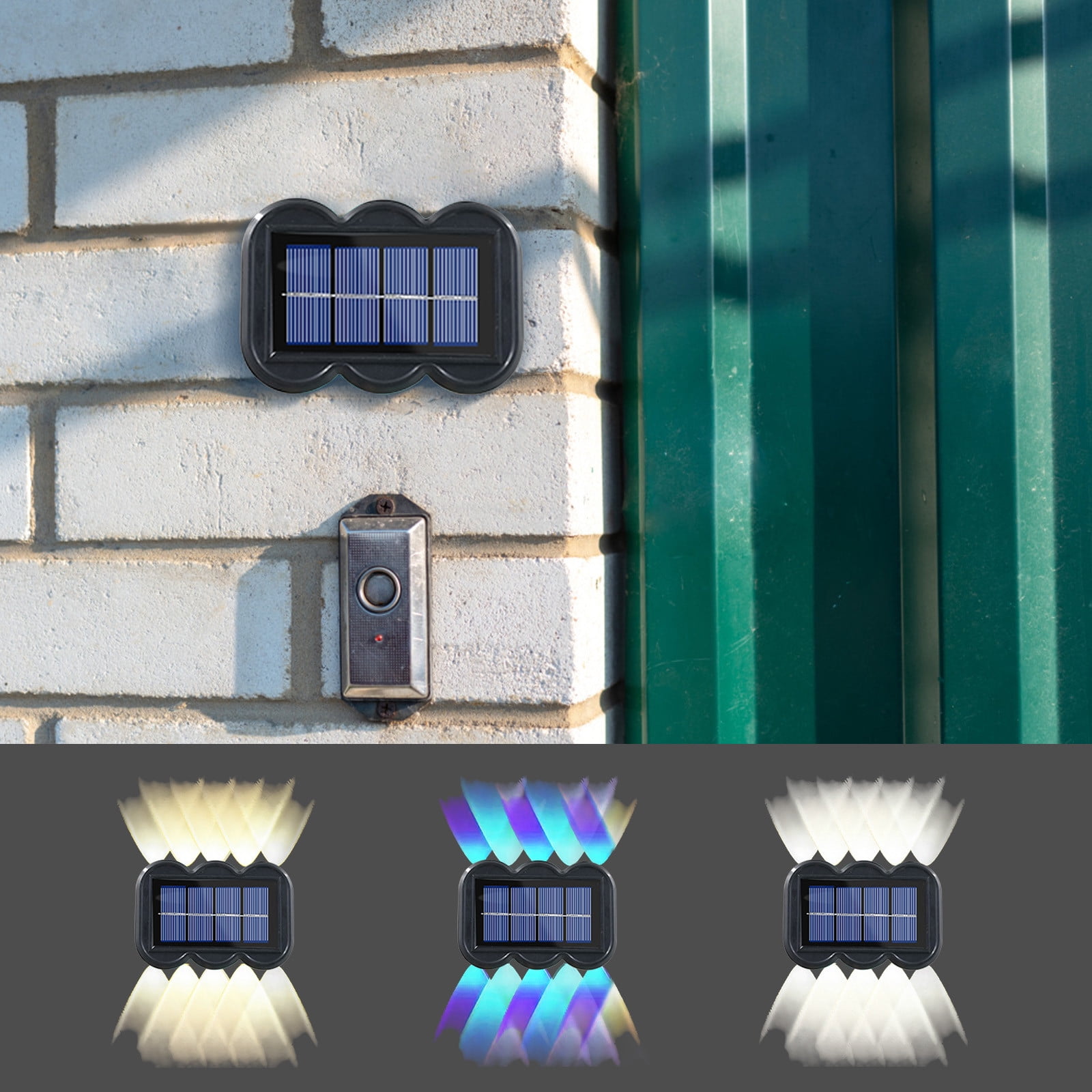 3Pcs Solar Flood Light, Kadlawus Solar Flood Light, 10 LED Bright Solar ...