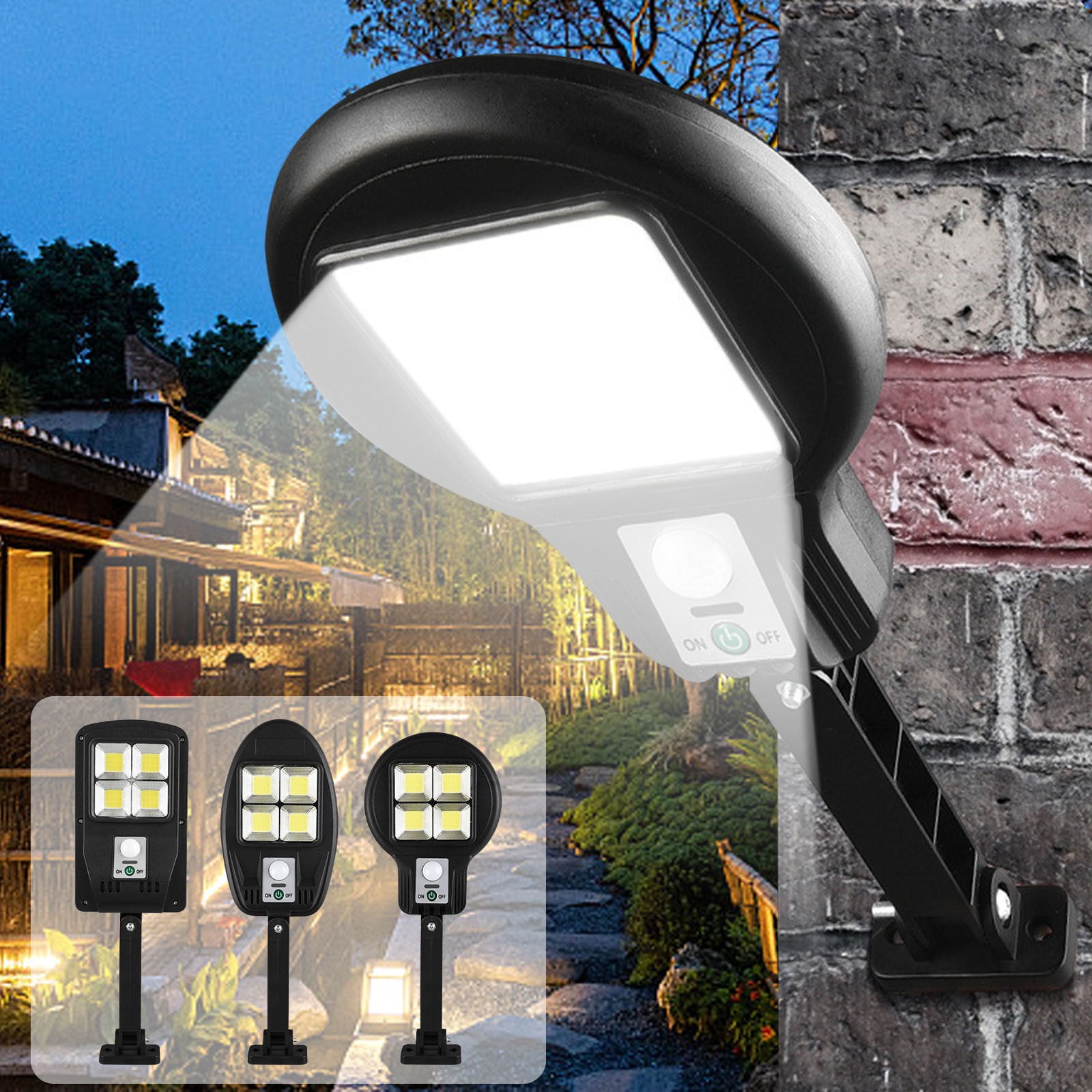 3Pcs Solar Light, Yannianjz Solar Outdoor Lights with Motion Sensor ...